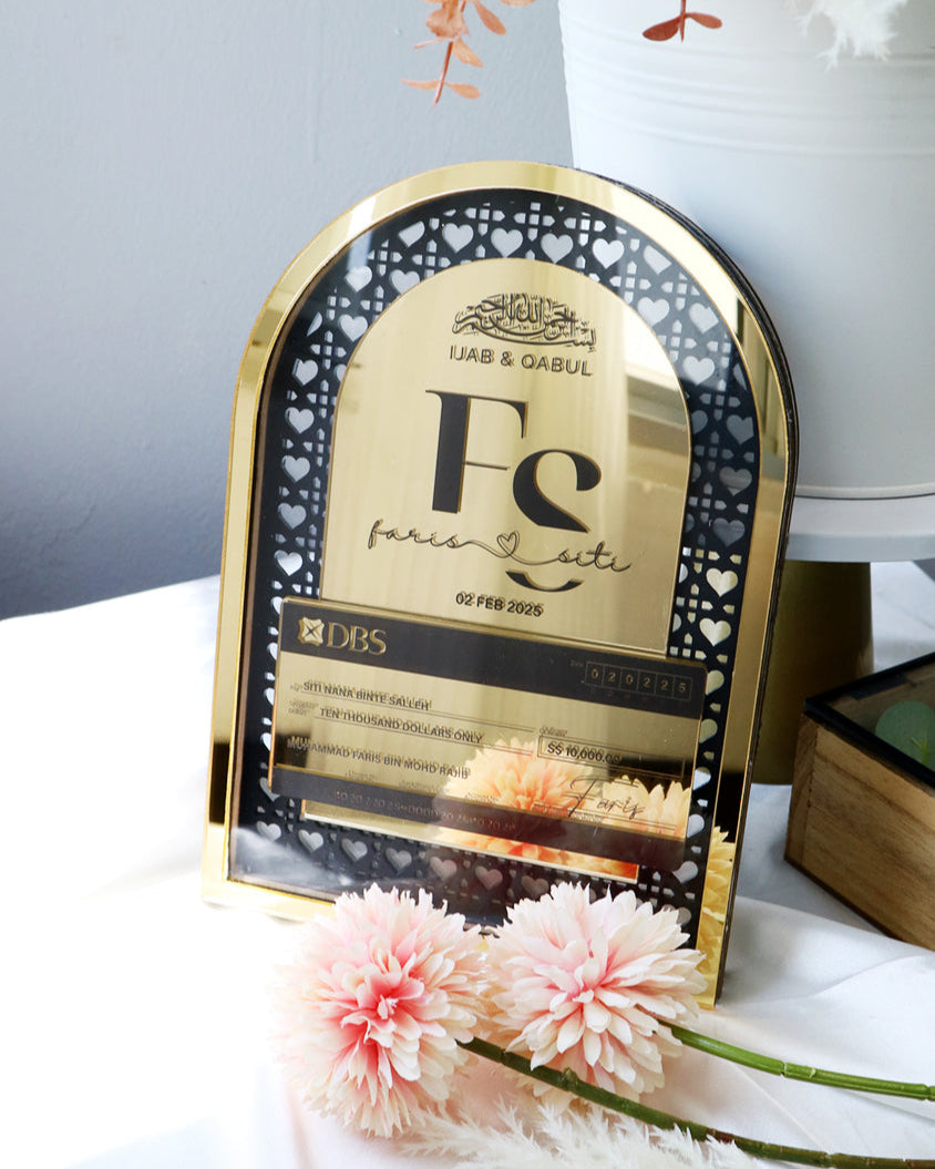 FLORALLE Hantran Mahar Mock Cheque – Clik Clok