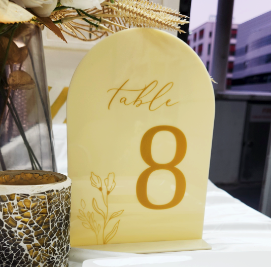 Table Number - Botanical Arch Sign - Clik Clok