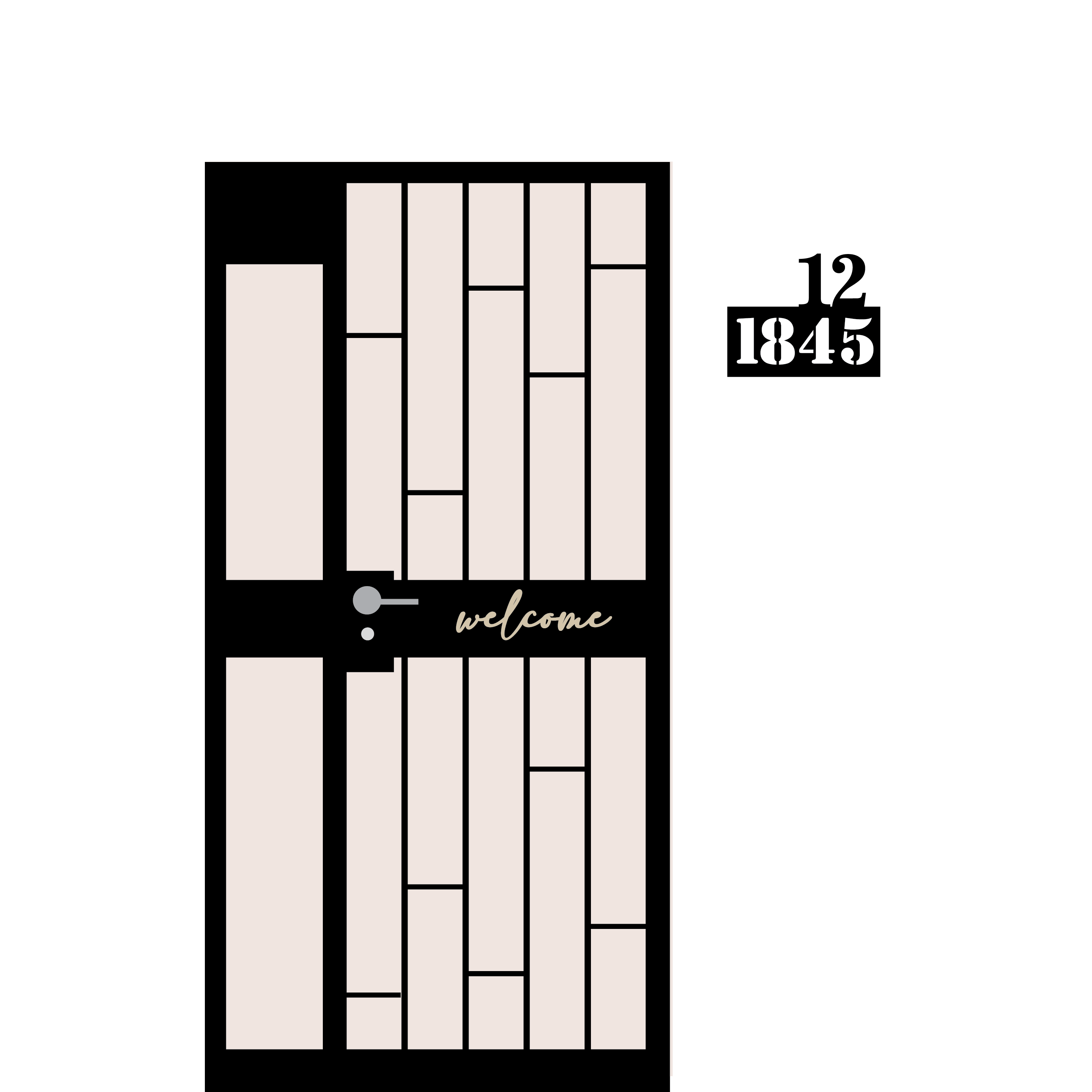 Unit Number Sign - Stencil I - Clik Clok
