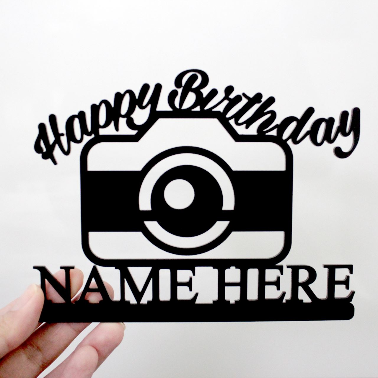 Cake Topper - Camera Photography - Clik Clok
