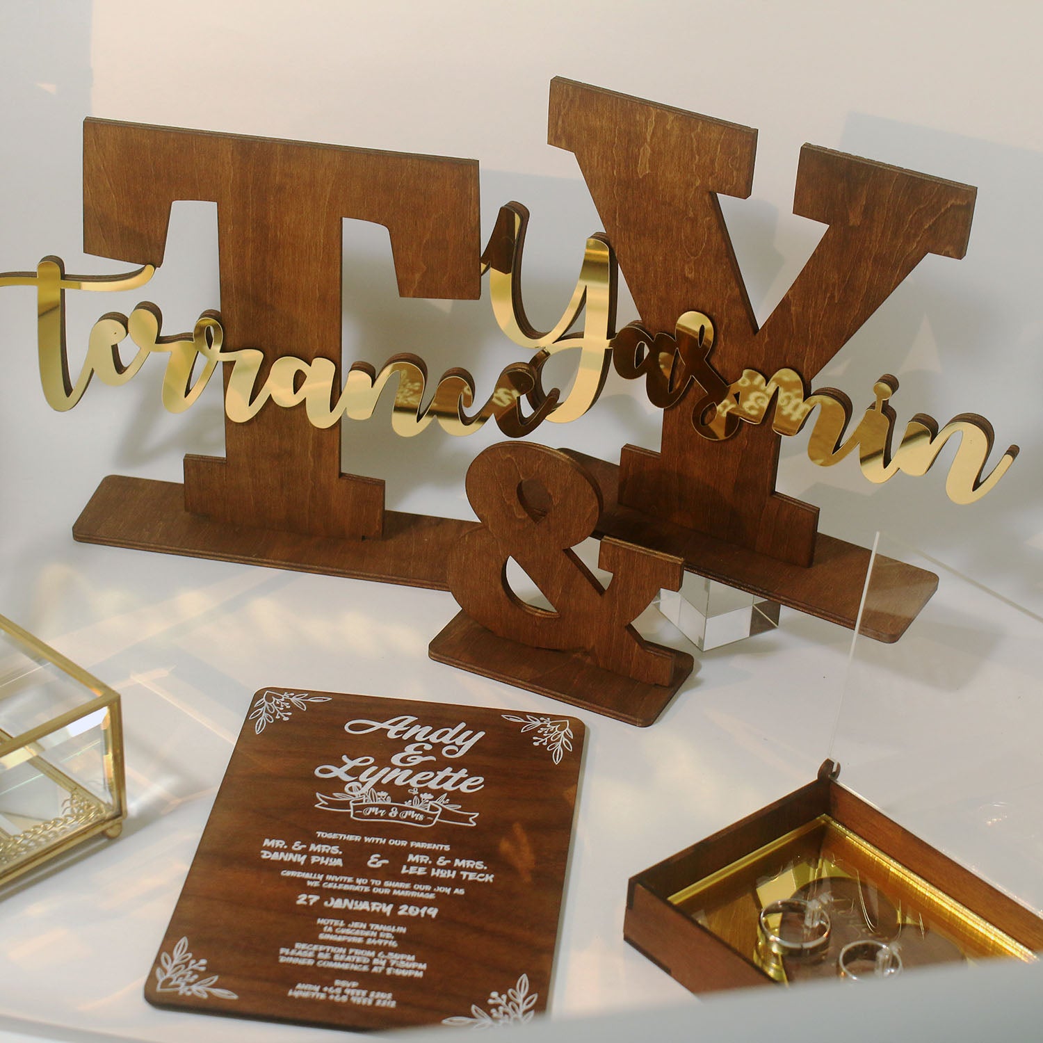 Reception Decor - Initials Name Signs - Clik Clok